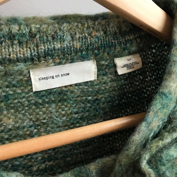 Anthropologie | Sweaters | Anthropologie Sleeping On Snow Green Sweater ...